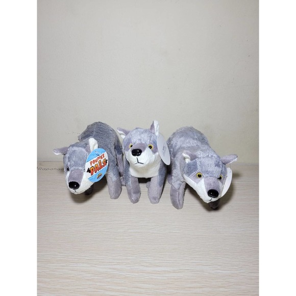 Toys | Wolf Pack Plush Pounce Pals Adventure Planet Stuffed Animals ...